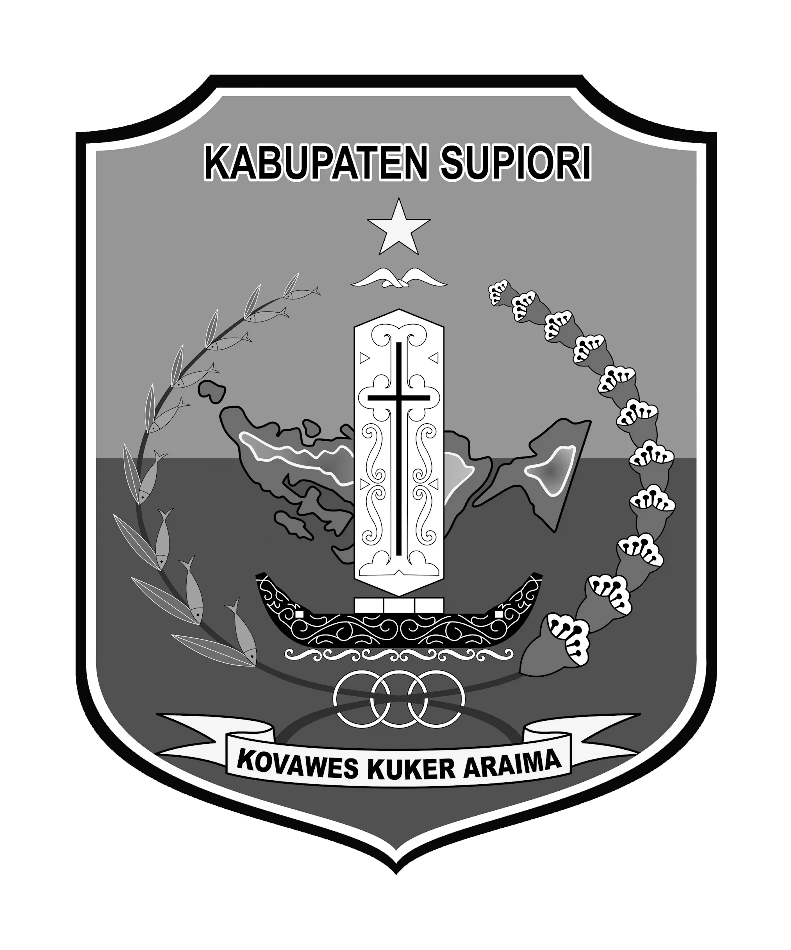 Logo Kabupaten Supiori (INDONESIA) Original Terbaru - rekreartive